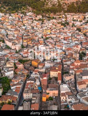 Aerial view of Dorgali, Nuoro, Sardinia, Italy Stock Photo - Alamy