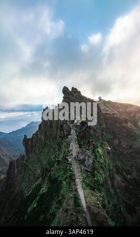 Drone view of mountain hike pathway during summer day Stock Photo - Alamy