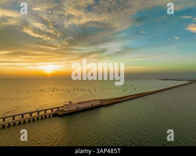 Aerial view of dock, Progreso, Yucatan, Mexico Stock Photo - Alamy