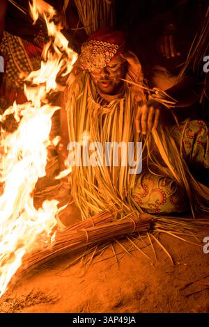 Indigenous people begin their ceremony at the temple of San Simón in ...