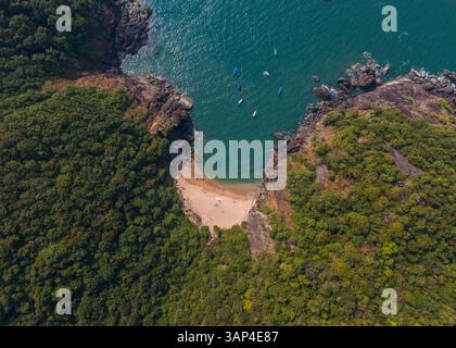 Aerial view of Butterfly beach, Canacona, Goa, India Stock Photo - Alamy