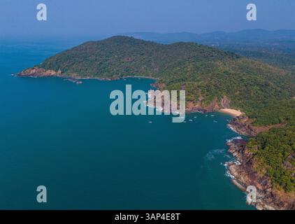 Aerial view of Butterfly beach, Canacona, Goa, India Stock Photo - Alamy