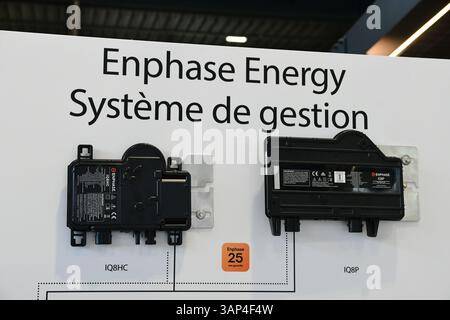 Enphase Energy business management system seen at the Bepositive Energy ...