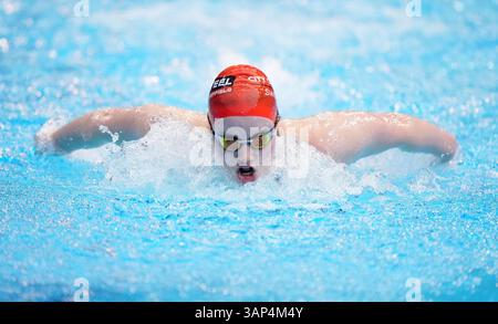 Co Sheffield's Chloe Cooke competes in the women's junior 200m ...