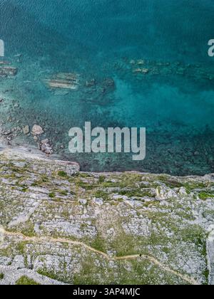 Aerial view of Coki Bay on Coki Baska Island, Croatia Stock Photo - Alamy