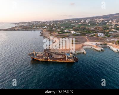 Aerial view of the coastline at Chloraka, Paphos, Cyprus Stock Photo ...