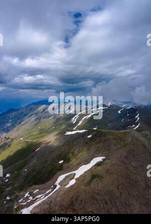 Aerial view of breathtaking Babusar Pass with majestic mountains and ...