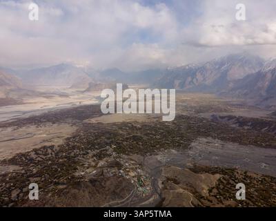 Aerial view of majestic Chunda Valley, Gilgit-Baltistan, Pakistan Stock ...