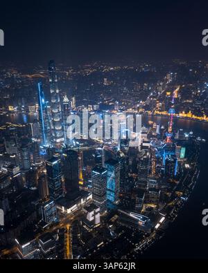 aerial view of Lujiazui, Shanghai city, at dawn Stock Photo - Alamy