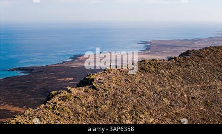 panoramic view of Volcano Montana Roja de Playa Blanca, Lanzarote ...