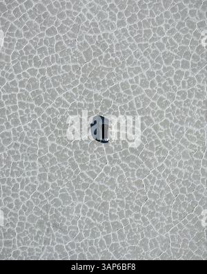 Desert. Aerial view of a beautiful cracks in the ground. texture, deep ...
