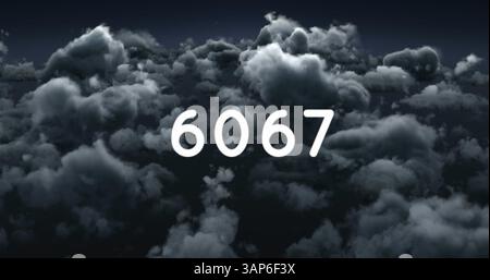 Image of counting numbers over clouds Stock Photo - Alamy