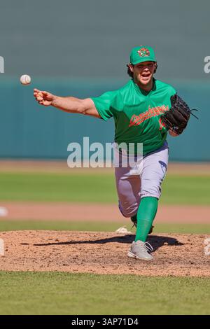Winston-Salem, NC: Winston-Salem Dash pitcher Aric McAtee (26) delivers ...