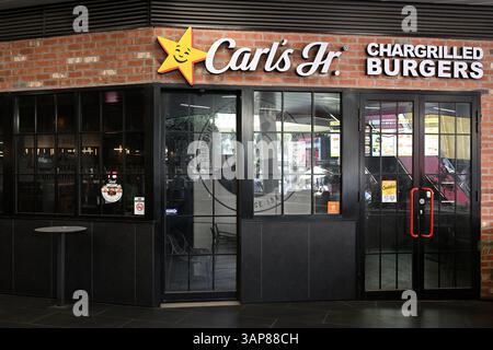 A Carl's Jr star logo sign is seen at the fast food restaurant, Friday ...