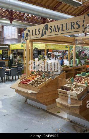 Marche couvert market hall in the old town centre of Colmar in France ...