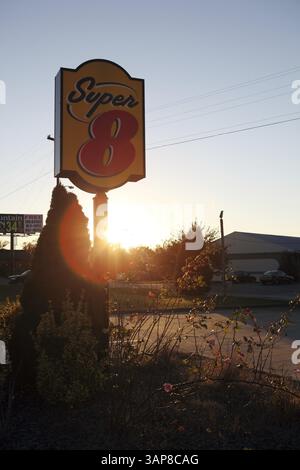 Motel sign in backlight Stock Photo - Alamy