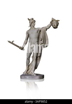 Statue of triumphant Perseus holding the head of Medusa Stock Photo - Alamy