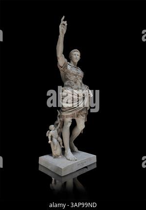 Roman Augustus of Prima Porta statue depicting Augustus as Imperator in ...