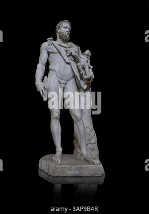 Roman statue of Heracles (Hercules) with the infant Telephos. 2nd ...