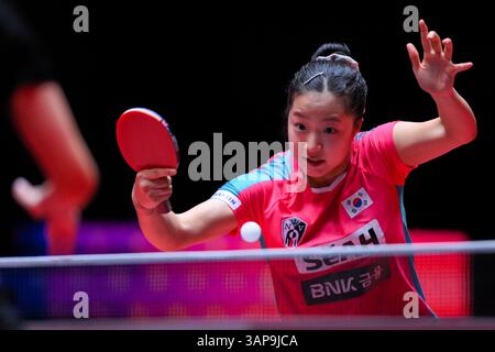 Yubin Shin of Korea During the 16th WTT Champion Montpellier Final on ...