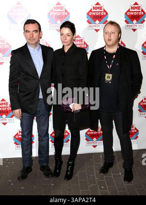 Simon Aboud,Mary McCartney and James McCartney attending the NME Awards ...