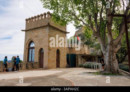 Xátiva, Spain, 04-15-2025: Tower of the Xátiva castle fortress Stock ...