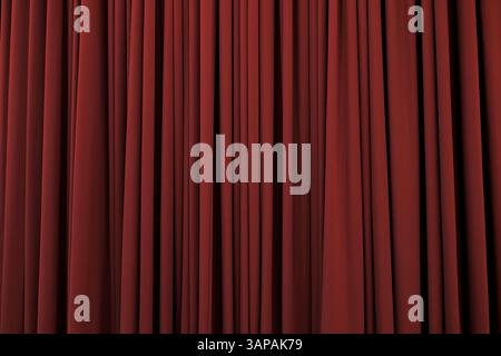 Deep red curtain with many folds background texture Stock Photo - Alamy