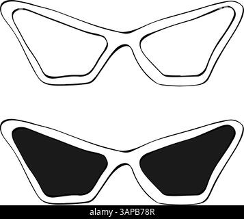 hipster glasses optical line icon vector illustration Stock Vector ...