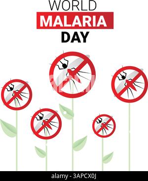 Stop Malaria Mosquito With Warning Sign Banner Stock Vector Image & Art ...