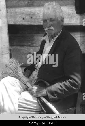 A photograph of Isaac Davis, a broom maker, from the Doris Ulmann ...
