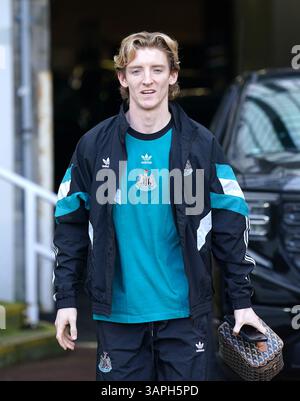 Newcastle United's Anthony Gordon ahead of the Premier League match at ...