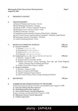 The 2004 meeting minutes of the Minneapolis Public Library Board ...