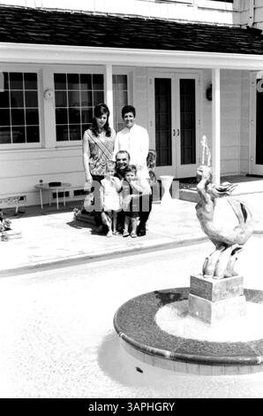 ERNEST BORGNINE, with children Sharon and Christopher in Rome, circa ...