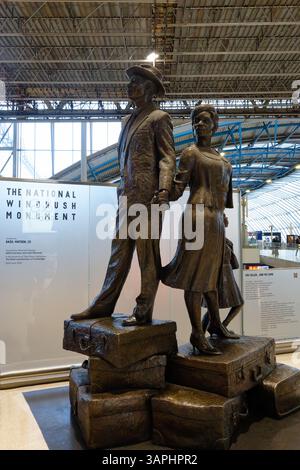 The Windrush Monument at London Waterloo train station Stock Photo - Alamy