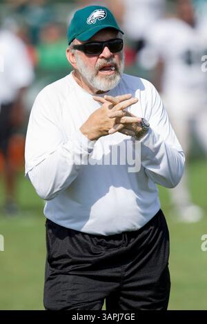 Philadelphia Eagles' offensive line coach Howard Mudd is seen in one of ...