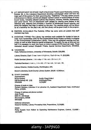 The 1980 Minneapolis Public Library Official Bulletin provides library ...