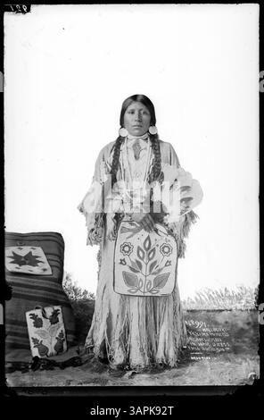 This photograph by Lee Moorhouse features Yakima Sally, a Yakima Indian ...