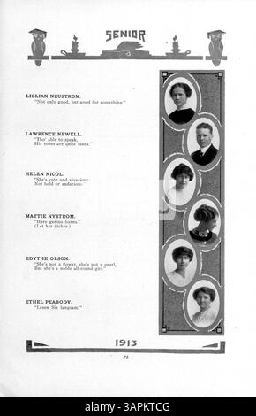The 1913 Central High School yearbook, 'The Senior', features the 1912 ...