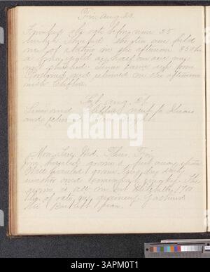 The handwritten bound diary, covering June 22, 1885, to December 11 ...