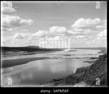 This photograph by Lee Moorhouse shows scenes from the Umatilla Indian ...
