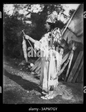 Photograph by Lee Moorhouse of Lou French, a Walla Walla Indian, in ...