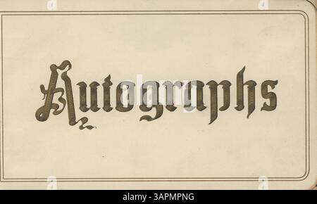 The autograph book of Mrs. Jane Loy (1881-1885) features personal ...