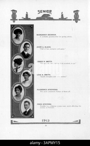 The 1913 'Senior' yearbook from Central High School captures moments ...