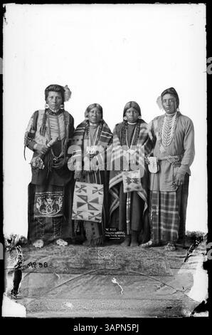 A photograph of Yakima Indians in regalia, highlighting traditional ...