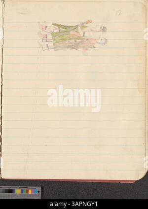 This sketchbook, created by an unknown artist, features scenes ...
