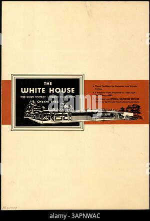 This White House menu, with a tri-fold design, includes Cantonese and ...