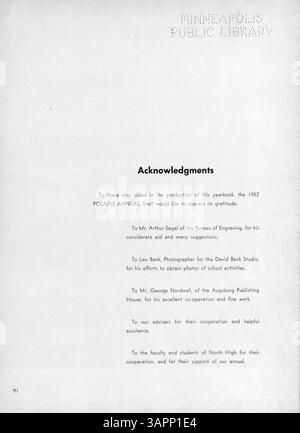 The North High Yearbook from 1952 highlights the students, teachers ...