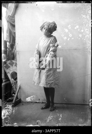 Photographs of actors in costume at the Grand Theater, Pendleton, taken ...