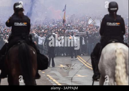 Real Madrid fans gathered outside Santiago Bernabeu Stadium ahead of ...