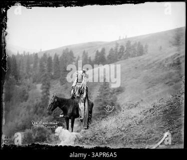 This photograph shows Dr. Whirlwind, a Cayuse tribal man, and his son ...